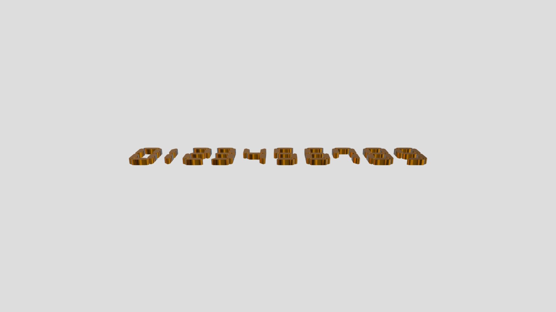 Digital Clock Numbers - 3D model by Chandupa Hashen ...
