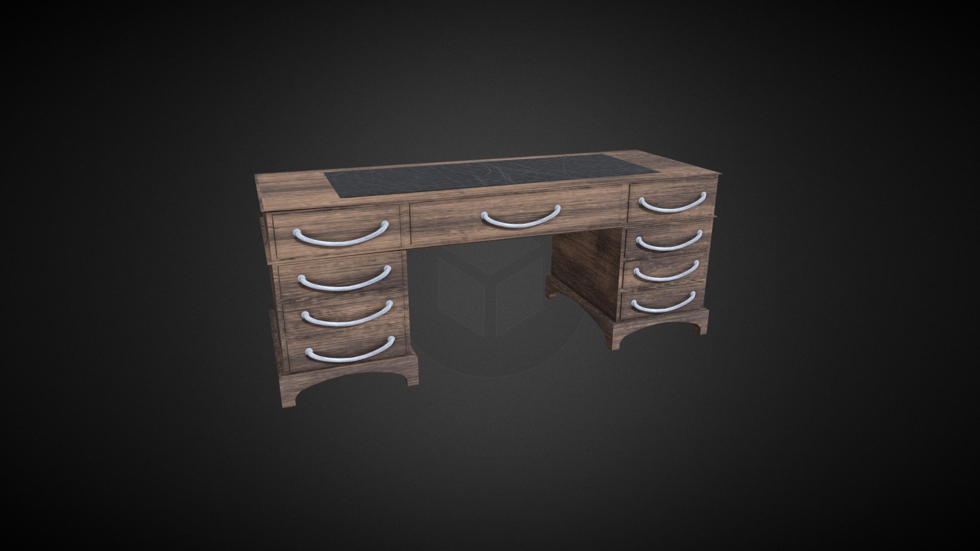 Wooden desk - Download Free 3D model by Audrey Langlois ...