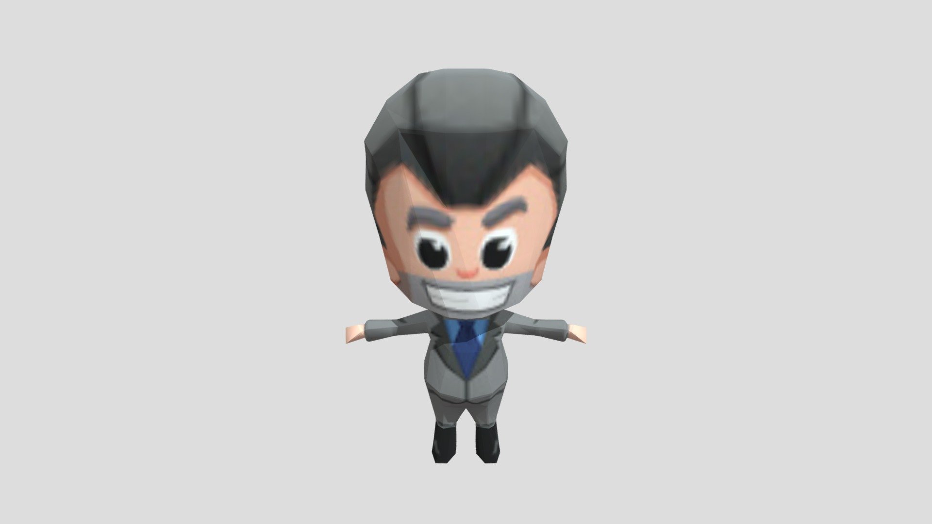 Idle Tycoon Manager Tris low poly version - 3D model by ...