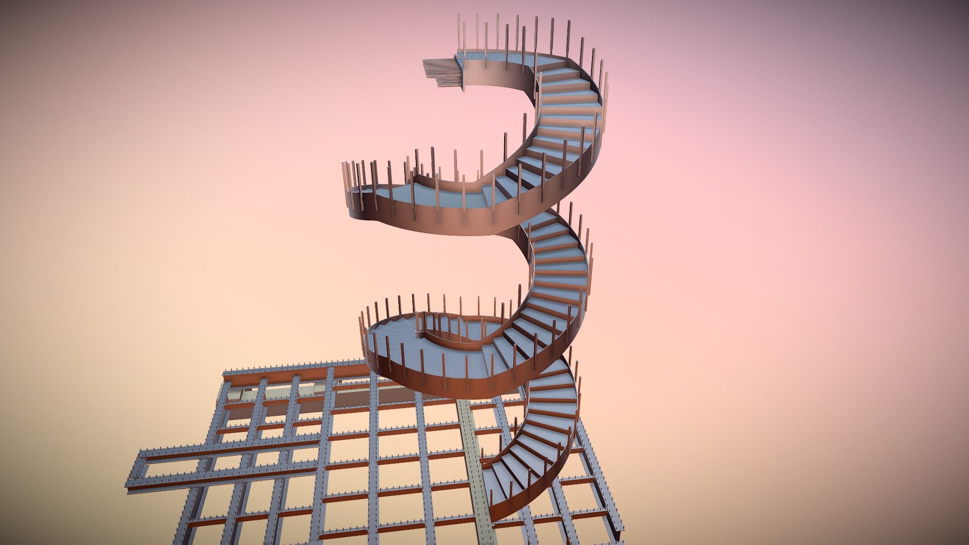 SPIRAL STAIRCASE - Download Free 3D model by proleed [b680d84] - Sketchfab