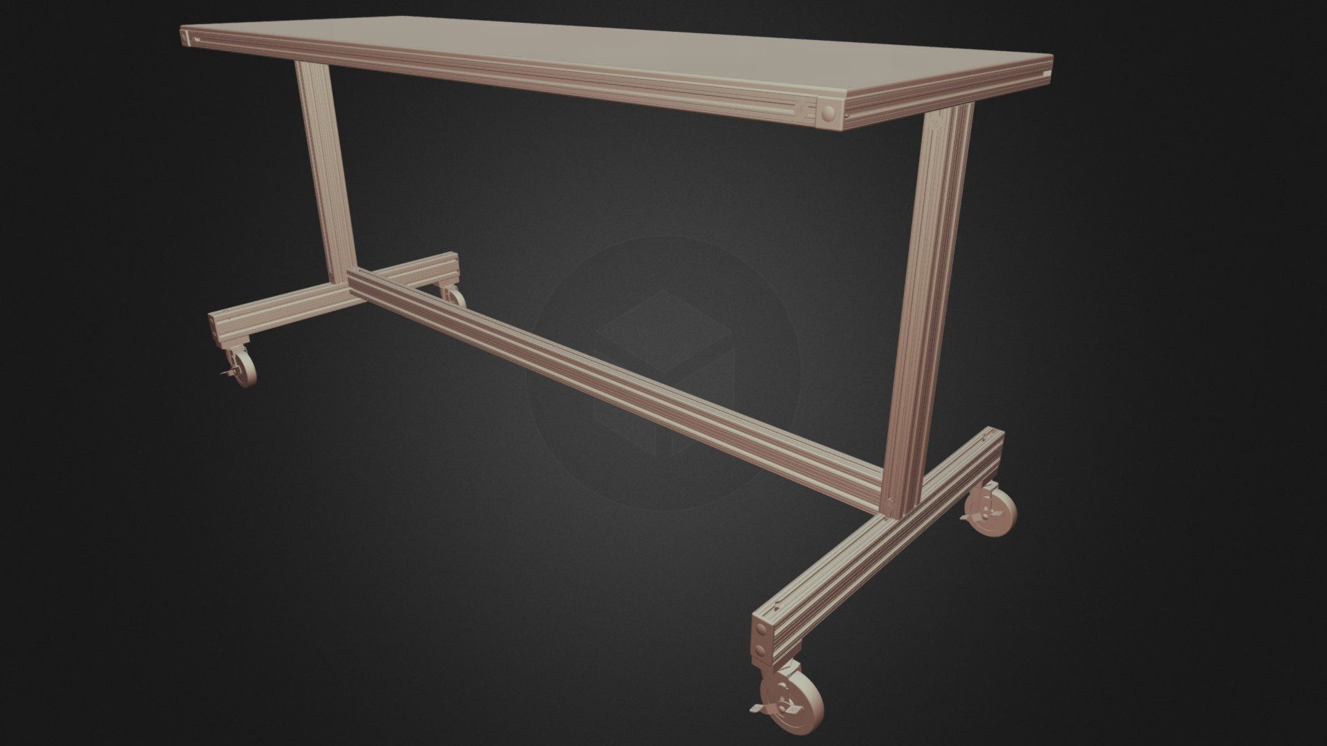 Aluminum Fixed Top Mobile Table - Buy Royalty Free 3D model by MR ...