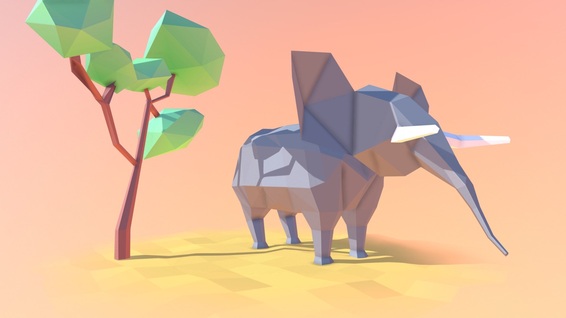 Low Poly Elephant - 3D model by Abdullah Ibne Atiq (@abdullah.ibneatiq ...