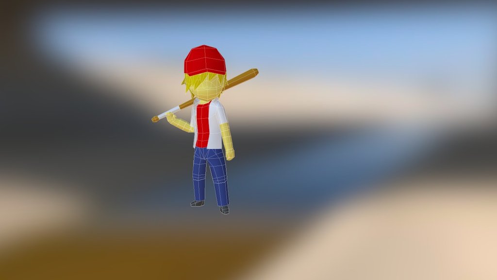 Highschool Baseball Boy - 3D model by johanesnw [b684f10] - Sketchfab