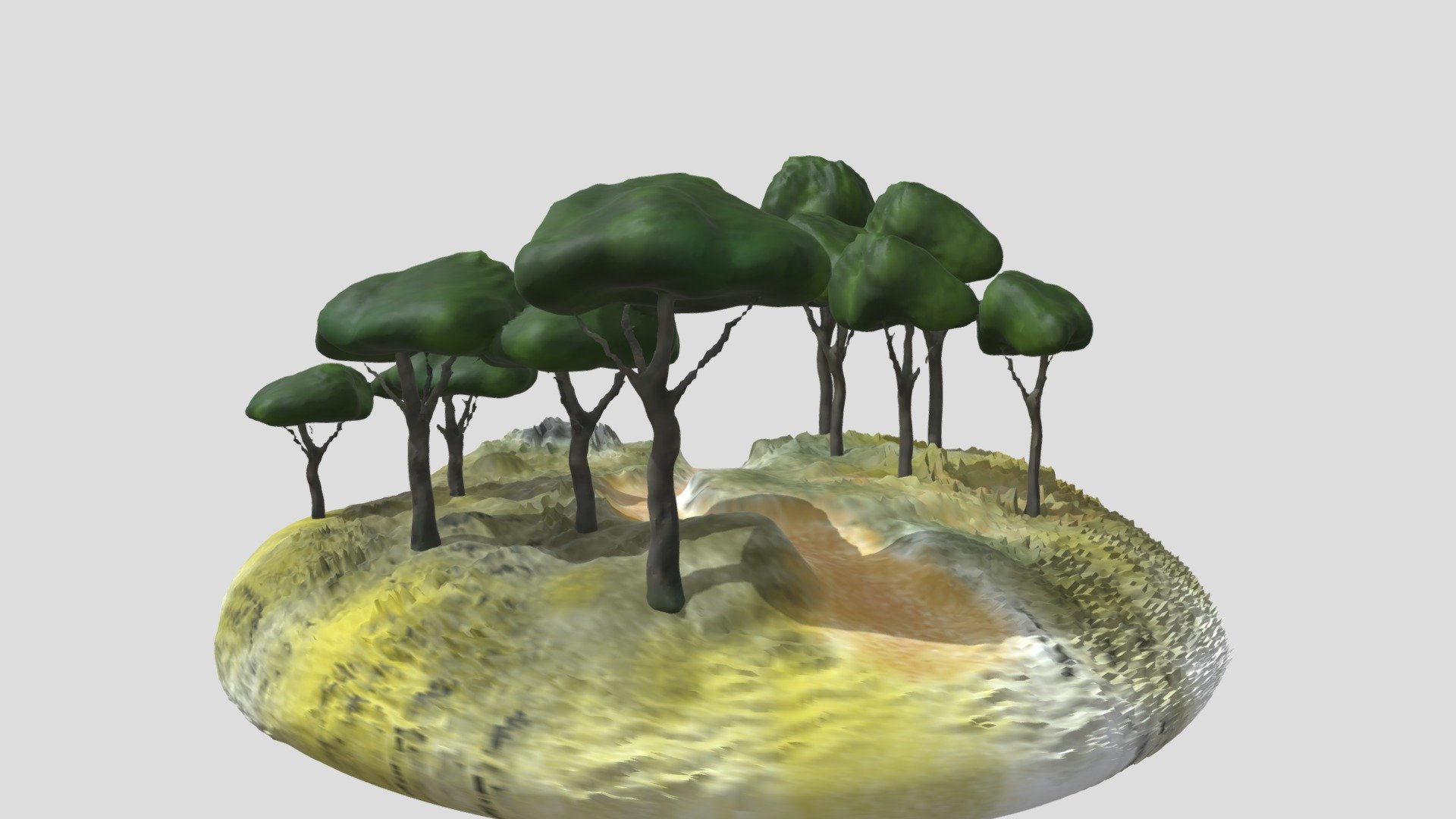 land and trees - Download Free 3D model by hajak69 [b68589a] - Sketchfab