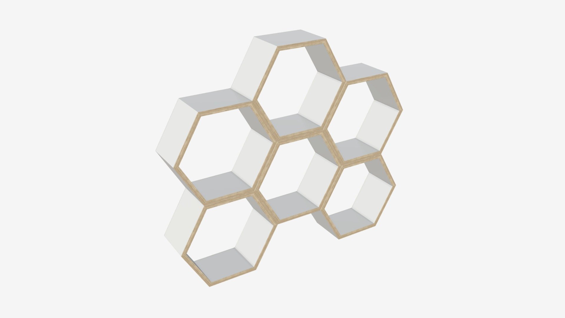 Wooden shelf modular minimalistic - Buy Royalty Free 3D model by ...