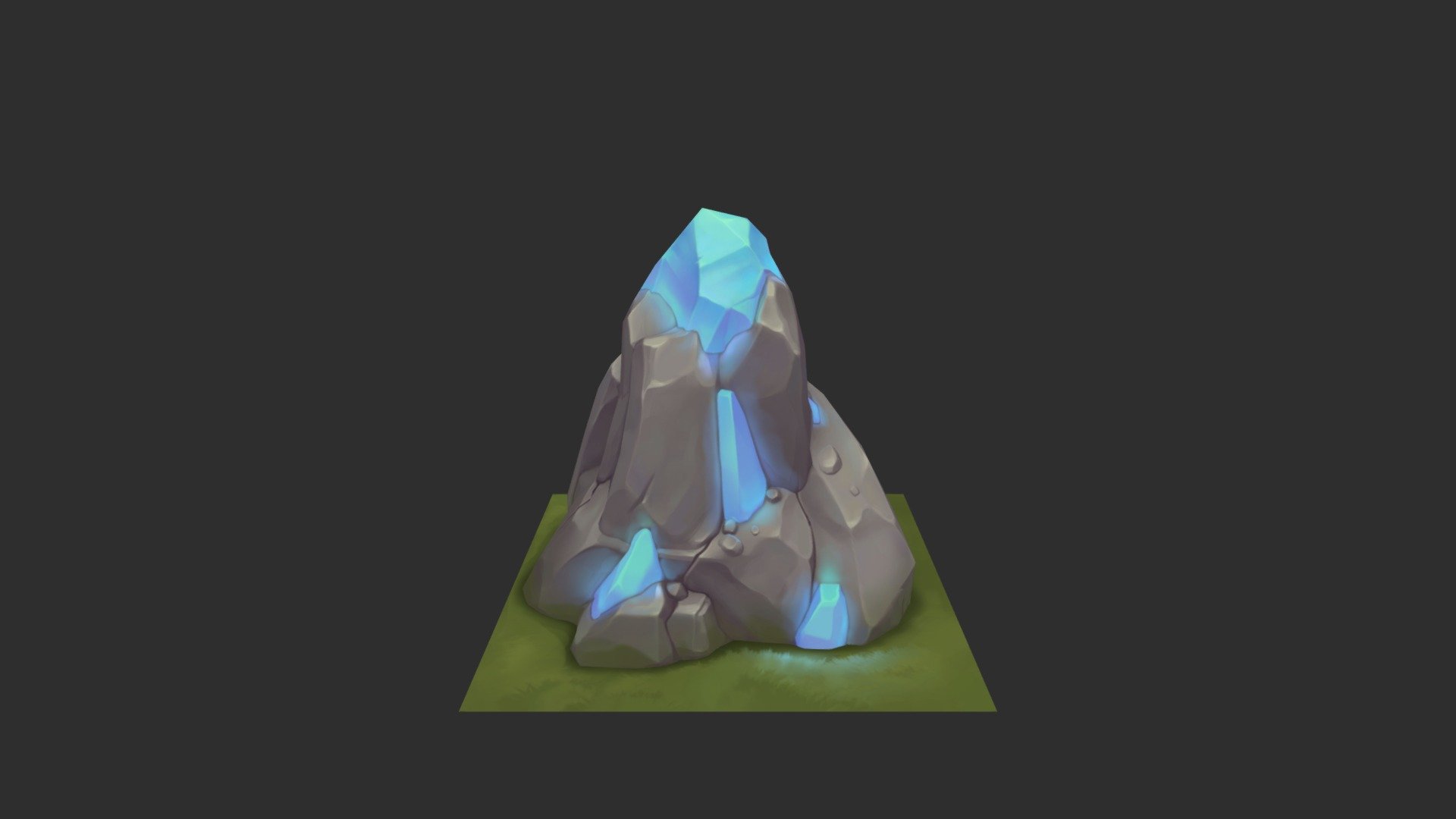 Handpainted rock - 3D model by Aletria [b69119b] - Sketchfab