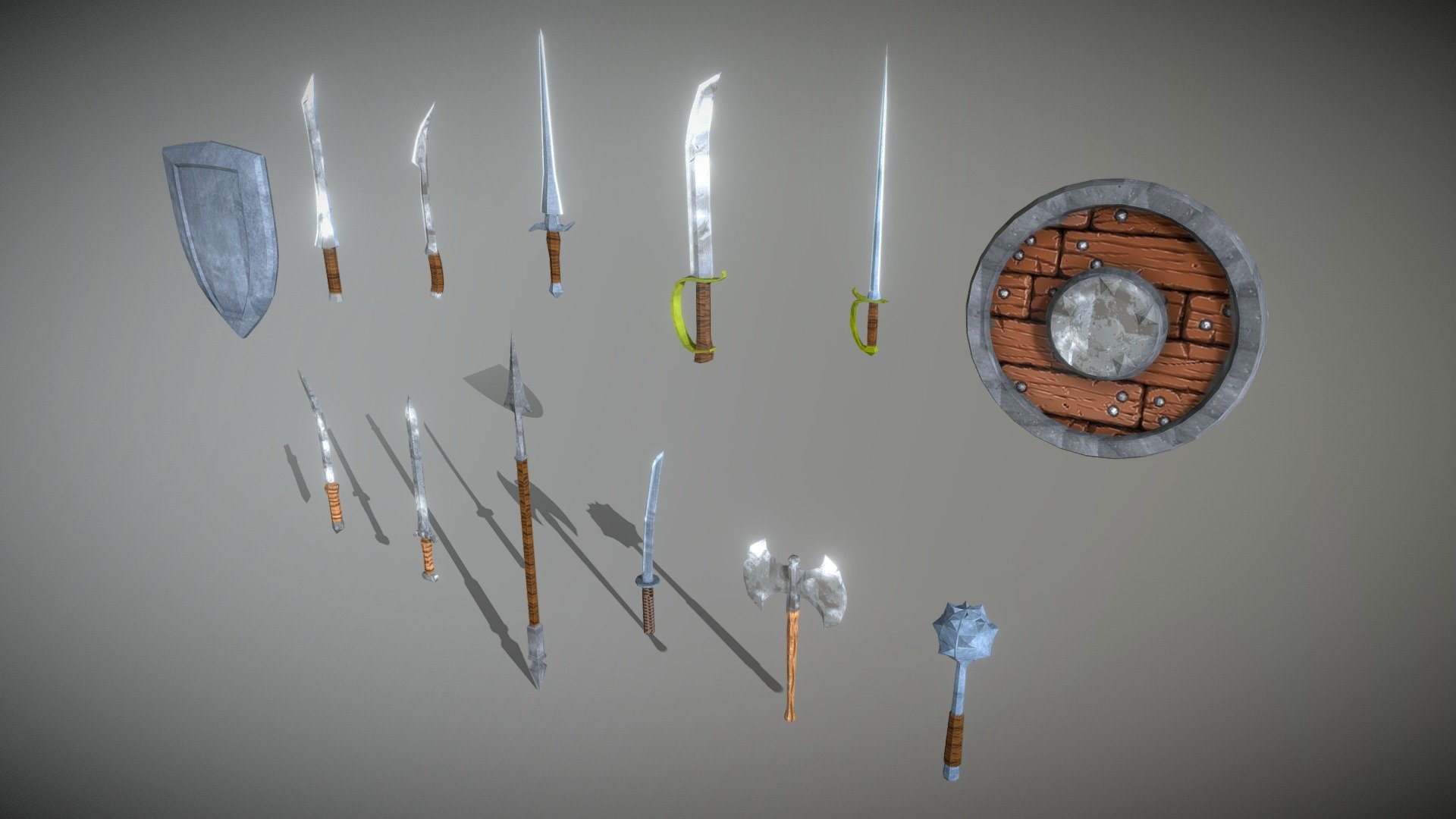 Low-Poly Medieval Weapon - Download Free 3D model by Bar0nline [b699ce8 ...