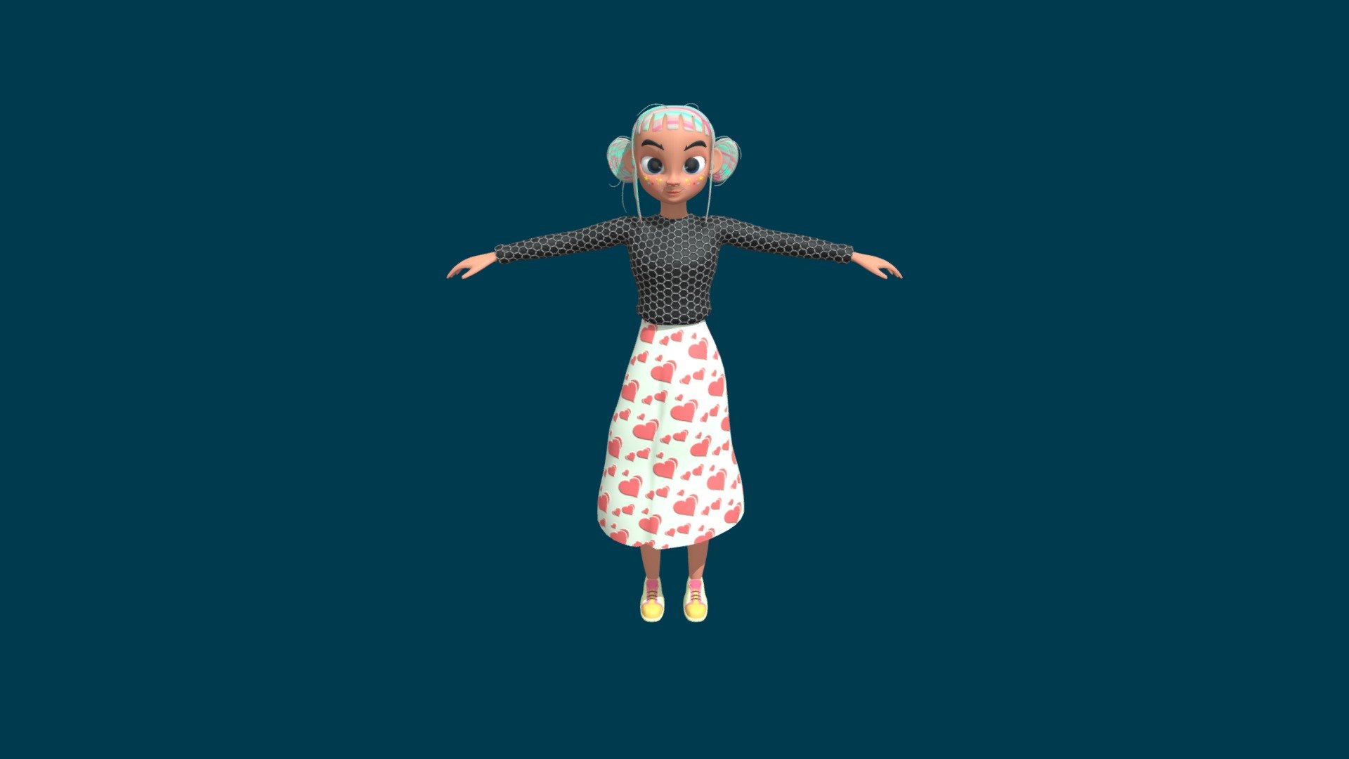 3D Stylized Girl character - 3D model by sunil.aduniversalstudio ...