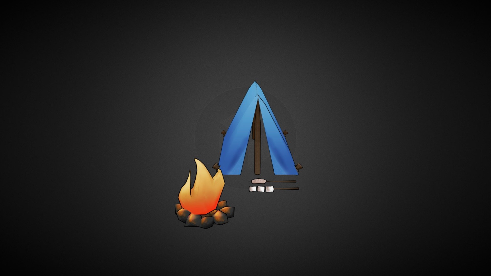 Camp Scene - 3D model by TamBrush (@BrushTam) [b6a29da] - Sketchfab