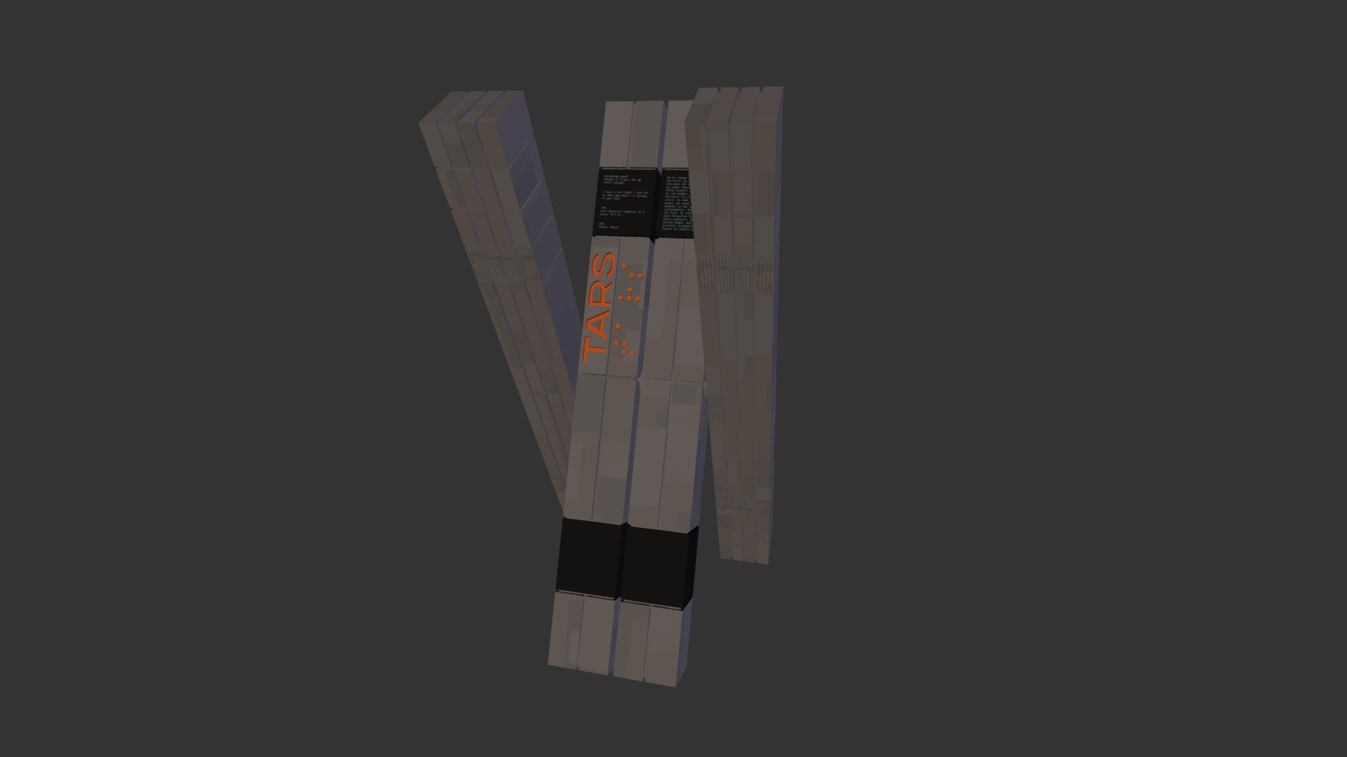 Quotation - TARS Interstellar - Static Stand - 3D model by Bavo 'Luch ...