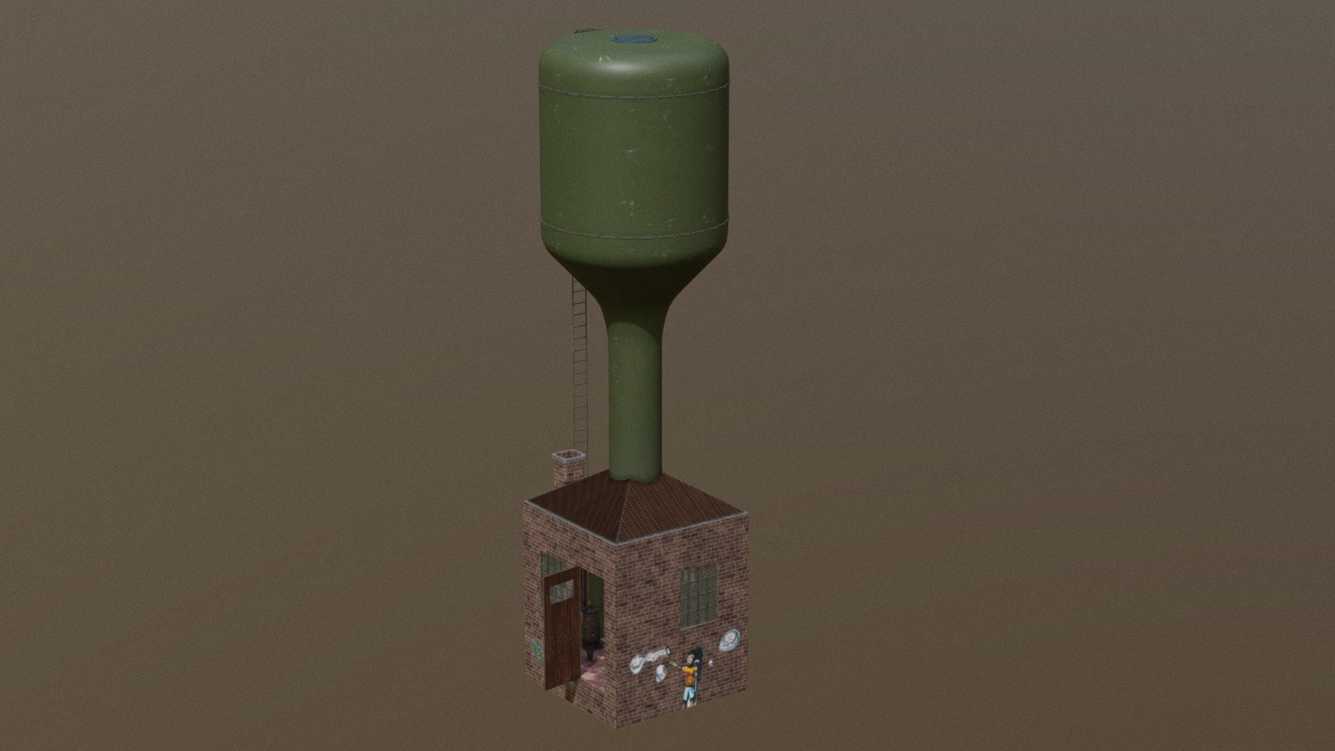 Pump house - stalker styled with interiours - Buy Royalty Free 3D model ...