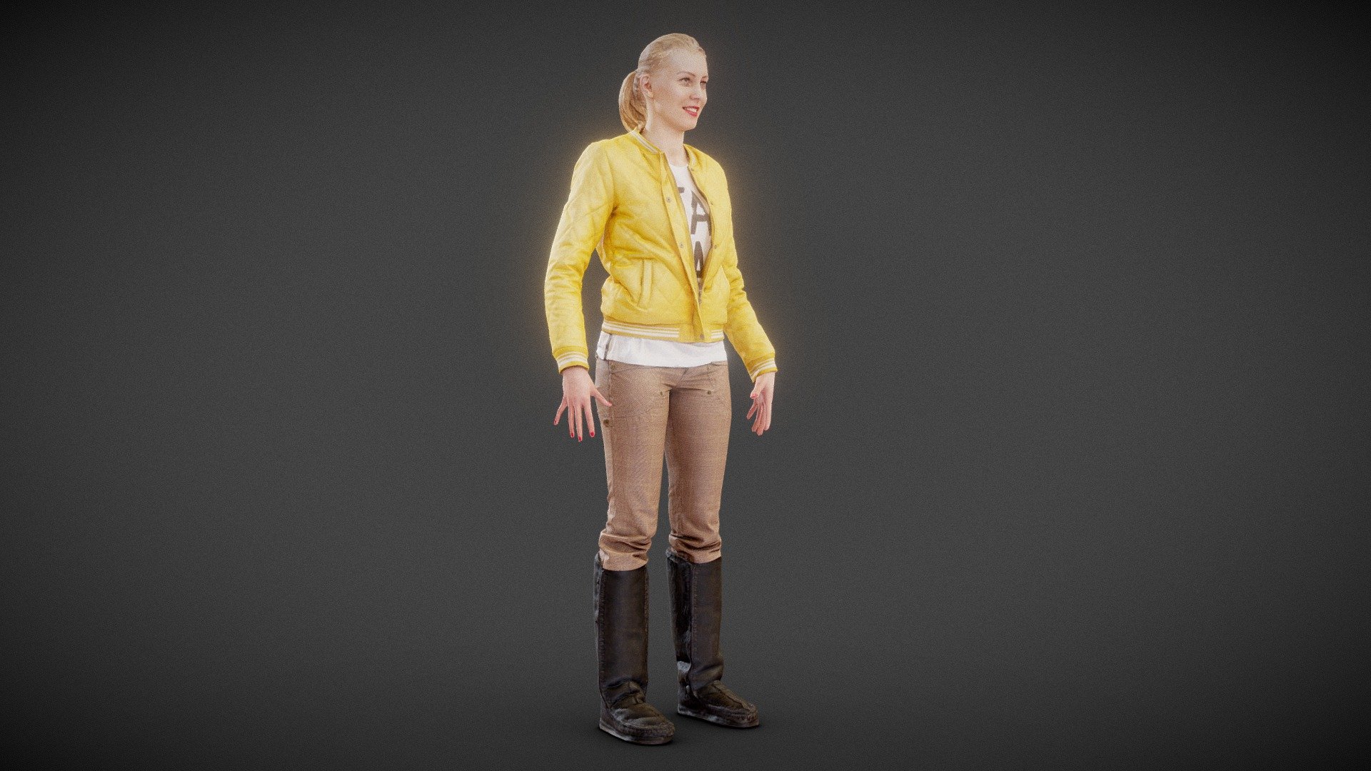 Model in Yellow Jacket and Boots 18 - Buy Royalty Free 3D model by ...