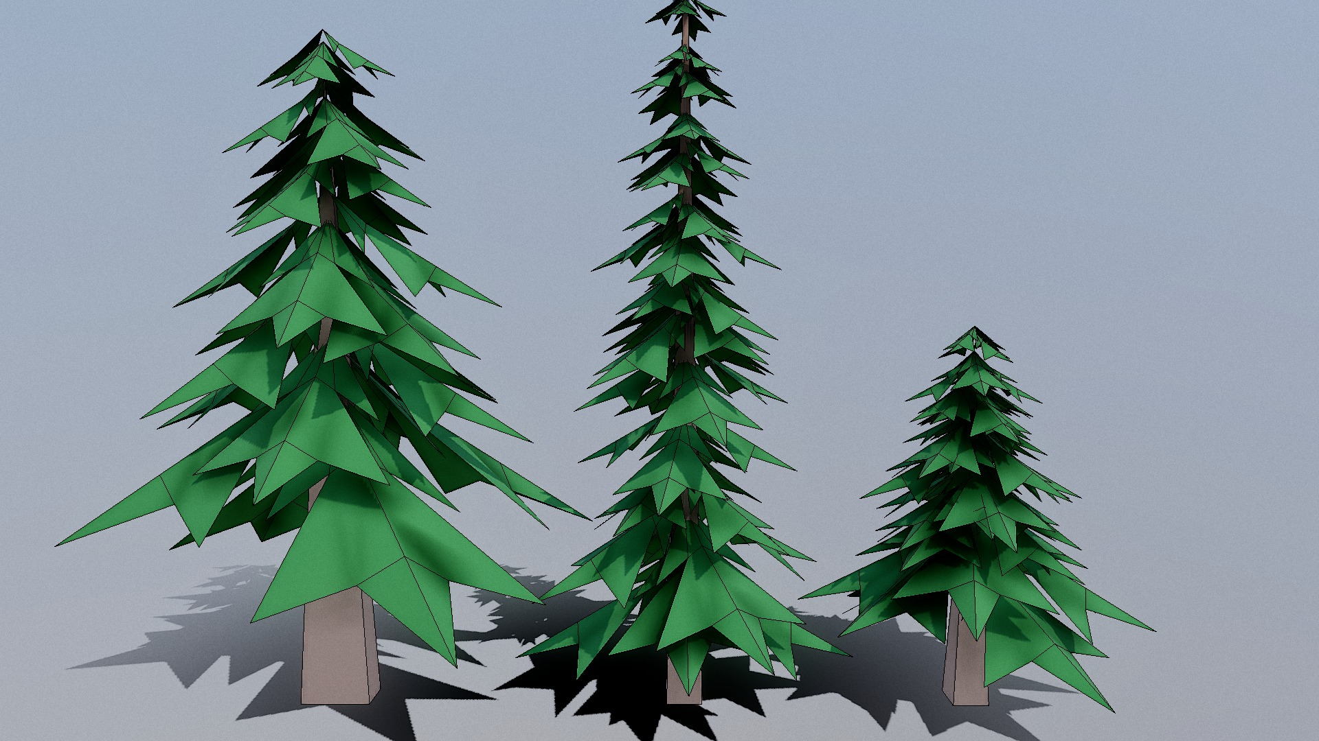 Spiky Pine Trees - Download Free 3D model by freshlybaked ...
