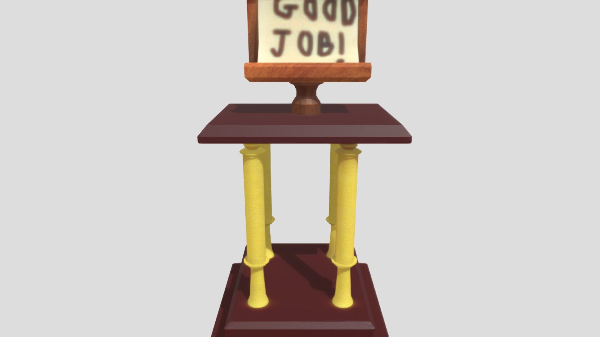 good_job_Trophy - 3D model by jonathanjeromelow [b6b64ca] - Sketchfab