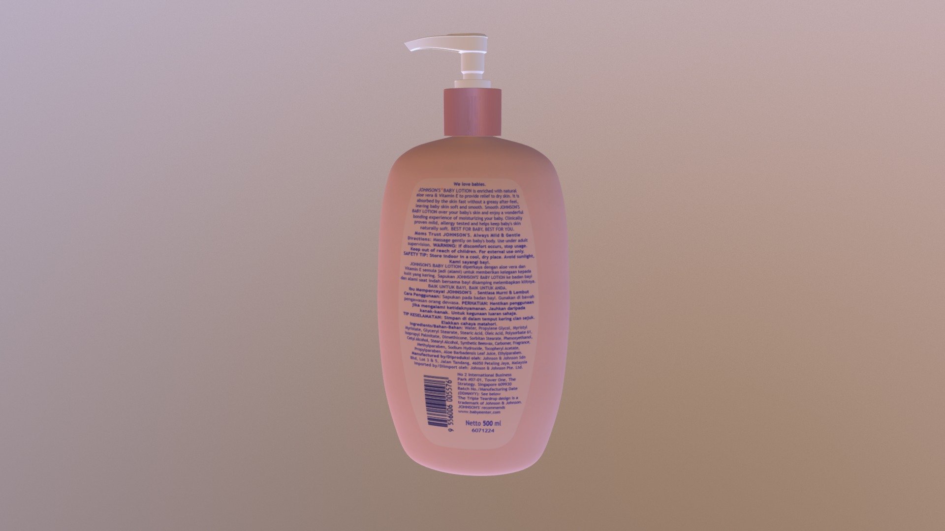 Baby lotion johnson’s & Johnson’s - 3D model by nuralam018 [b6bd627 ...