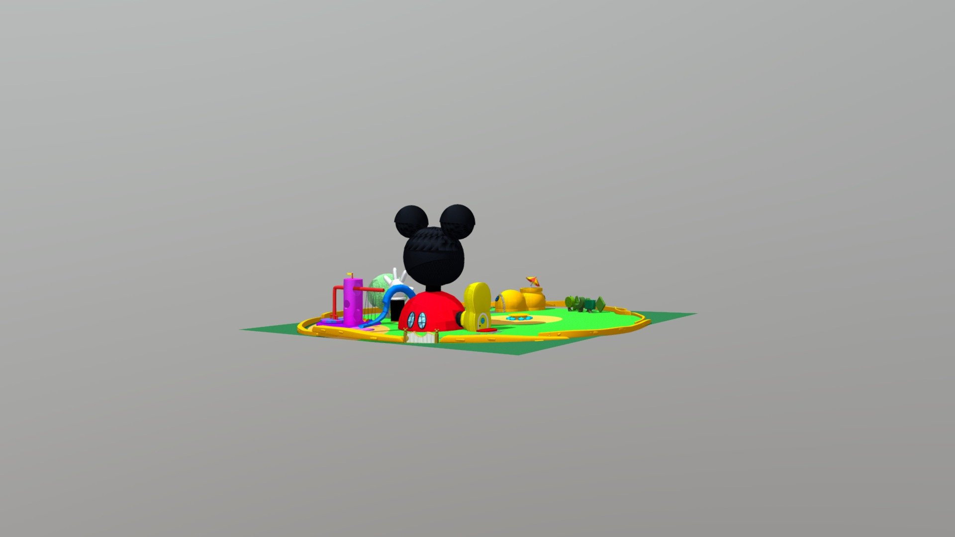 mickey_mouse_clubhouse - Download Free 3D model by anaskamilzakaria [b6bf174] - Sketchfab