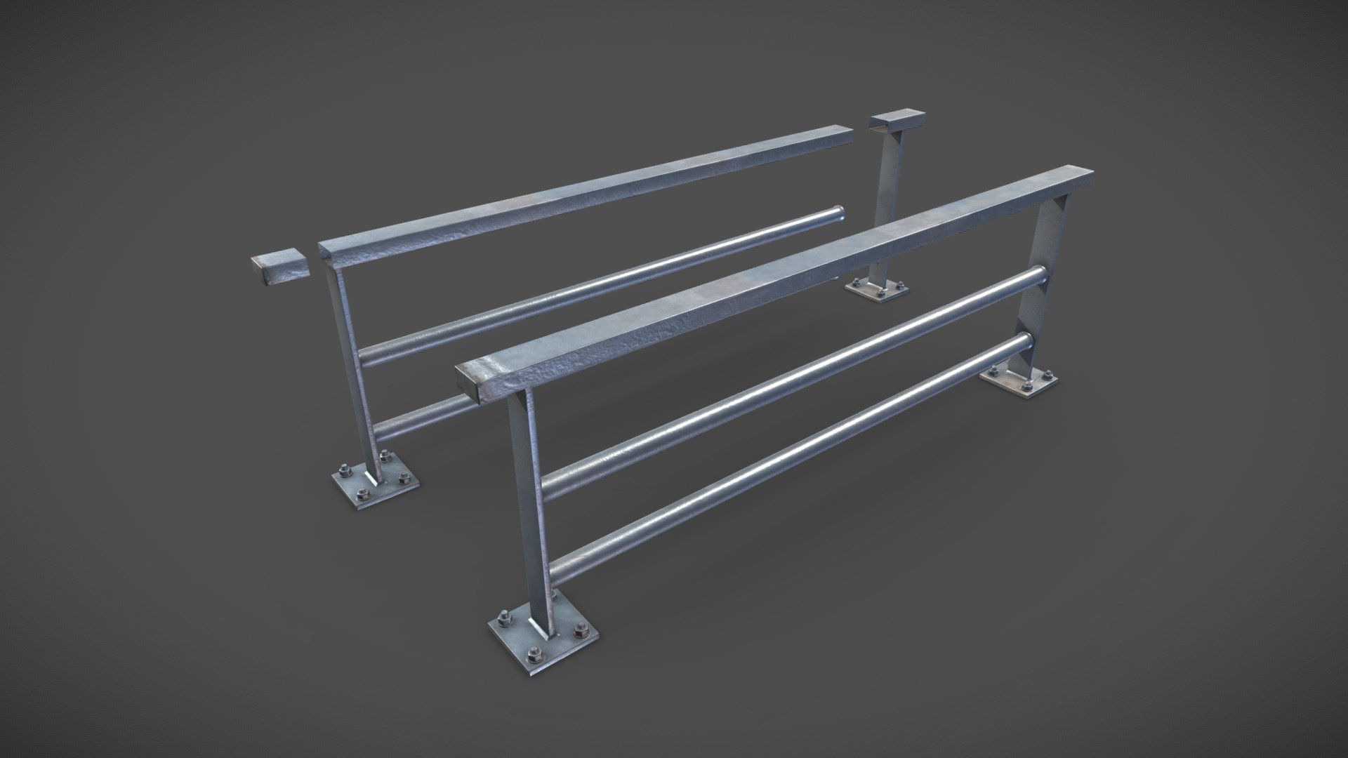 modular metal barrier - 3D model by Hypercube (@Hypercube3dscan ...