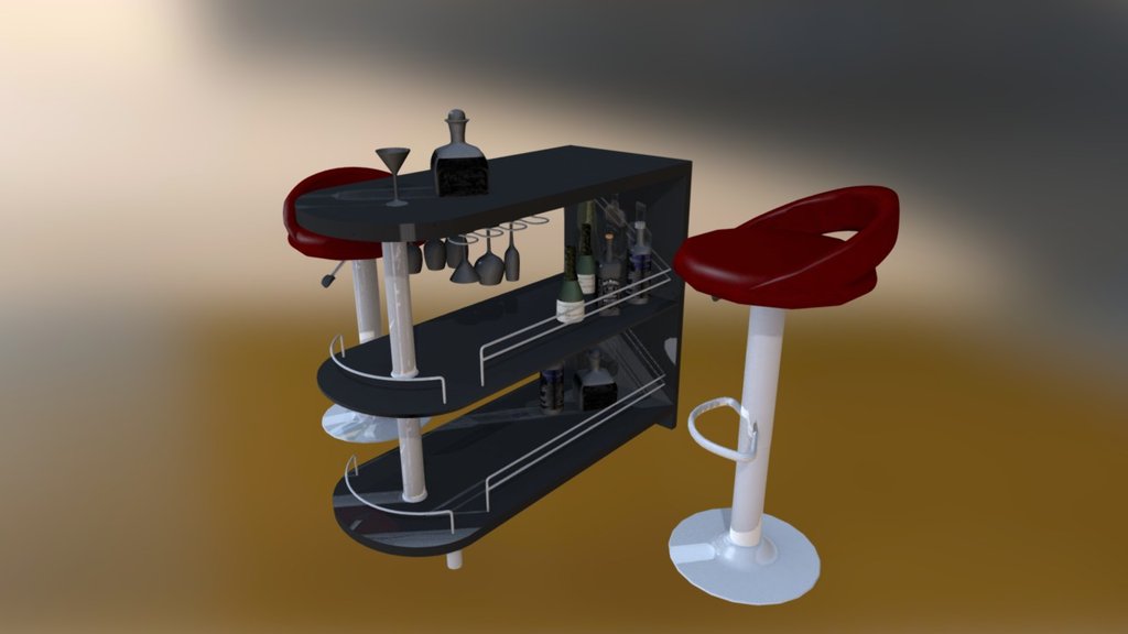 Farshid's Mini Bar - 3D model by farshid (@farshidelf) [b6c8fb2 ...