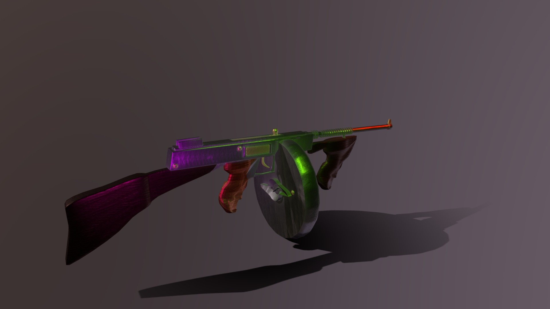 Mid-Poly Tommy Gun - 3D model by NewtEmporer [b6c9c20] - Sketchfab