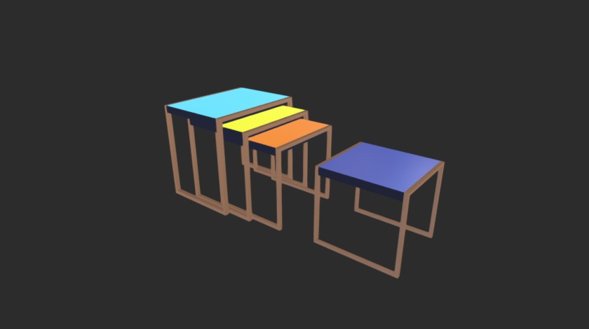Nesting tables - 3D model by KazuBell [b6ca2df] - Sketchfab
