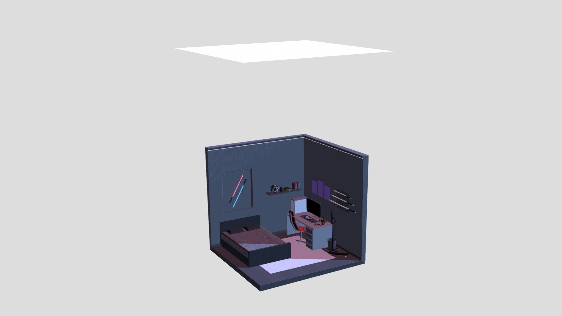 Gamer Room - 3D model by Rtryfk [b6ca7a3] - Sketchfab