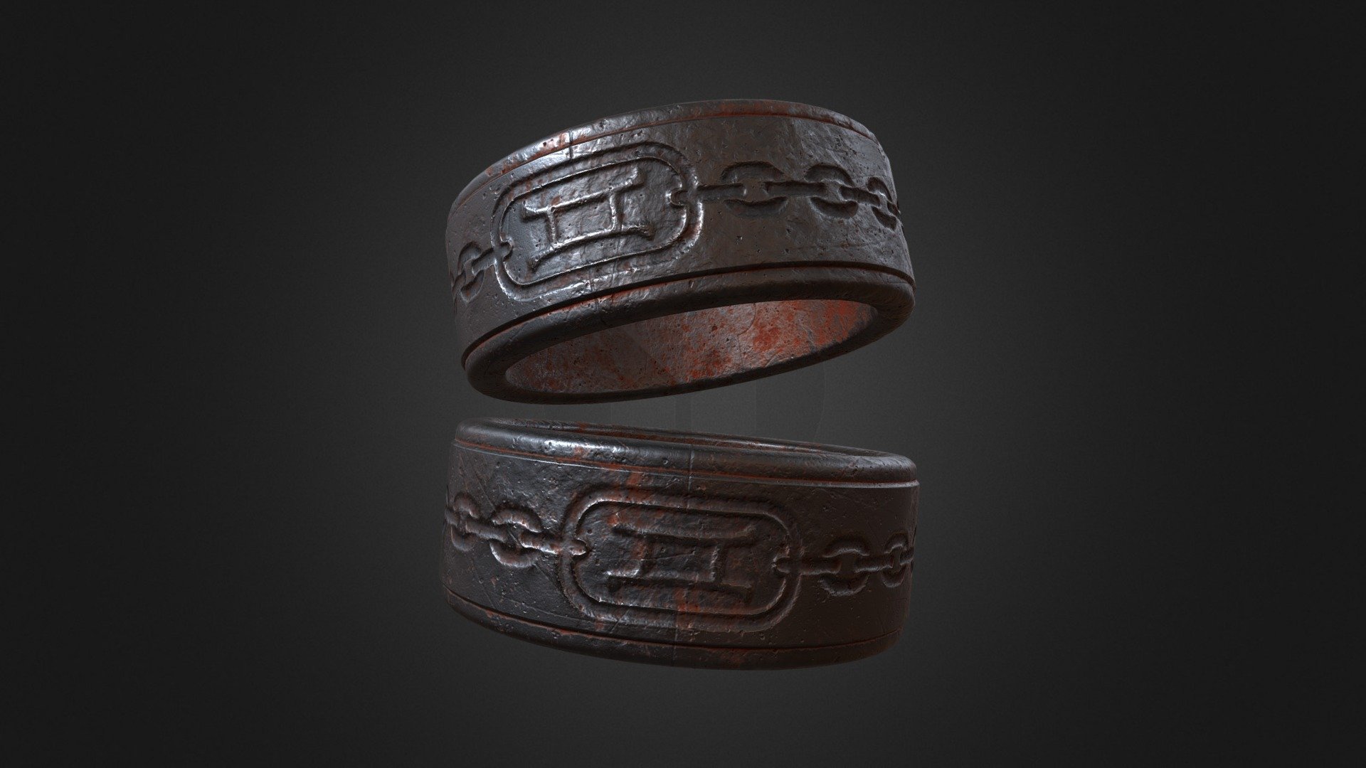 Twin Rings - 3D model by tonken [b6cd4cf] - Sketchfab
