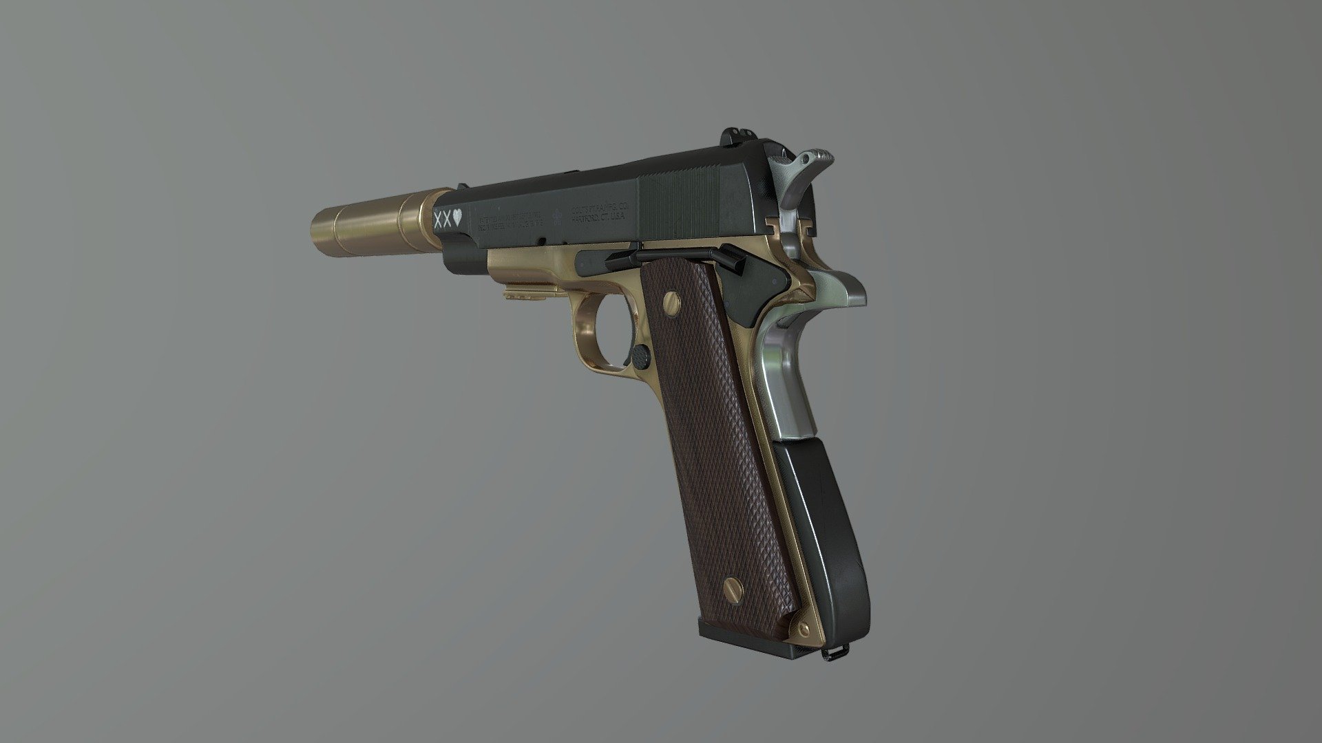 M1911 - Download Free 3D model by Akio (@akio_illu) [b6cdd2a] - Sketchfab