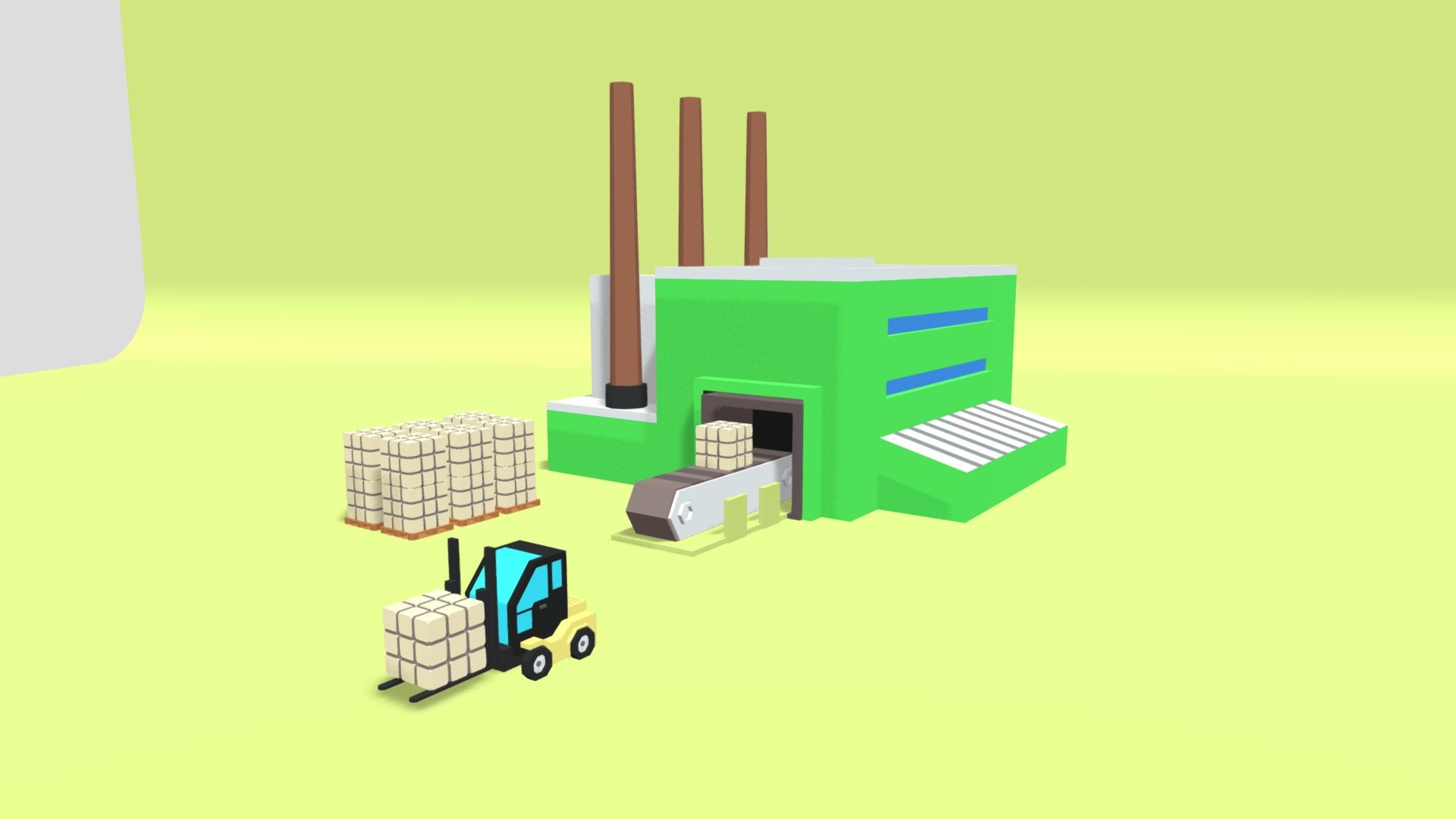 Isometric Recycle Factory - Buy Royalty Free 3D model by walkermd ...