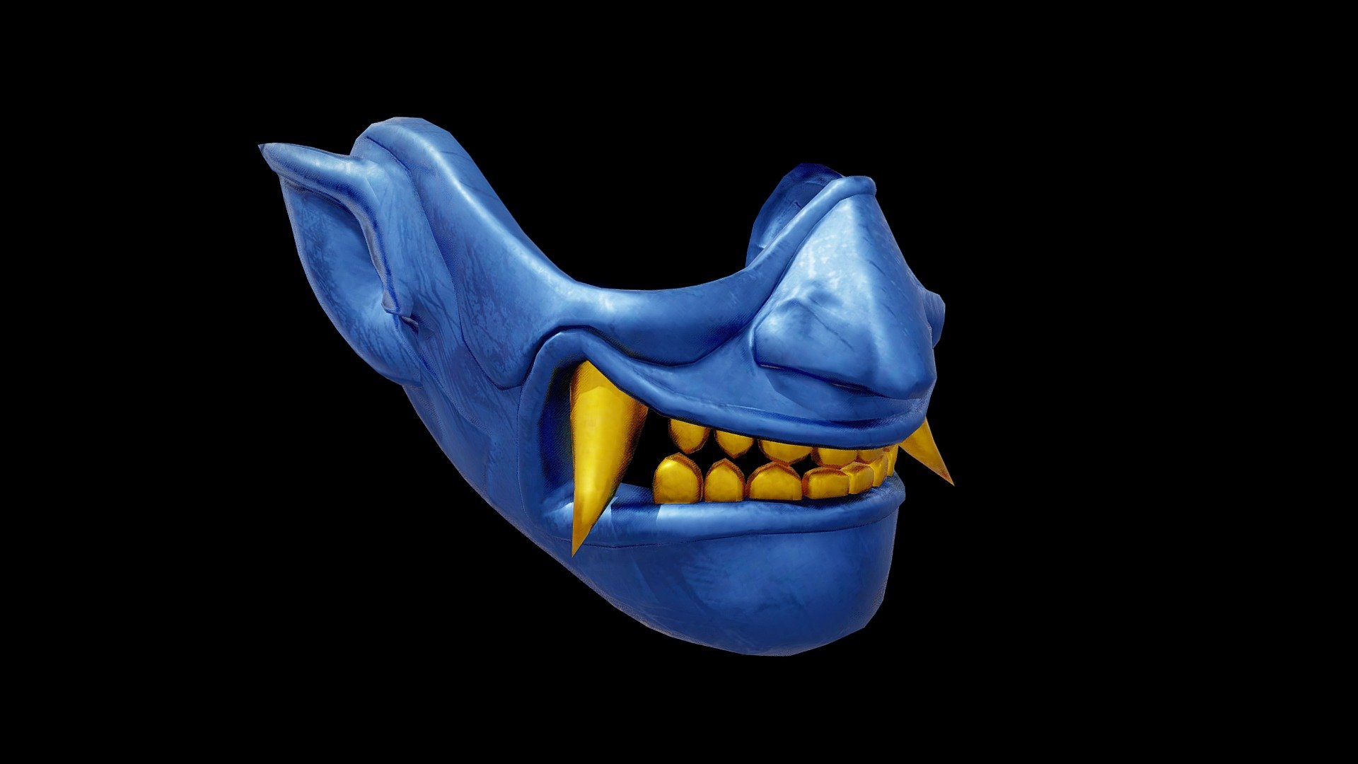 Ninja Mandible Oni Mask (blue) - 3D model by UnrealAssets.io ...