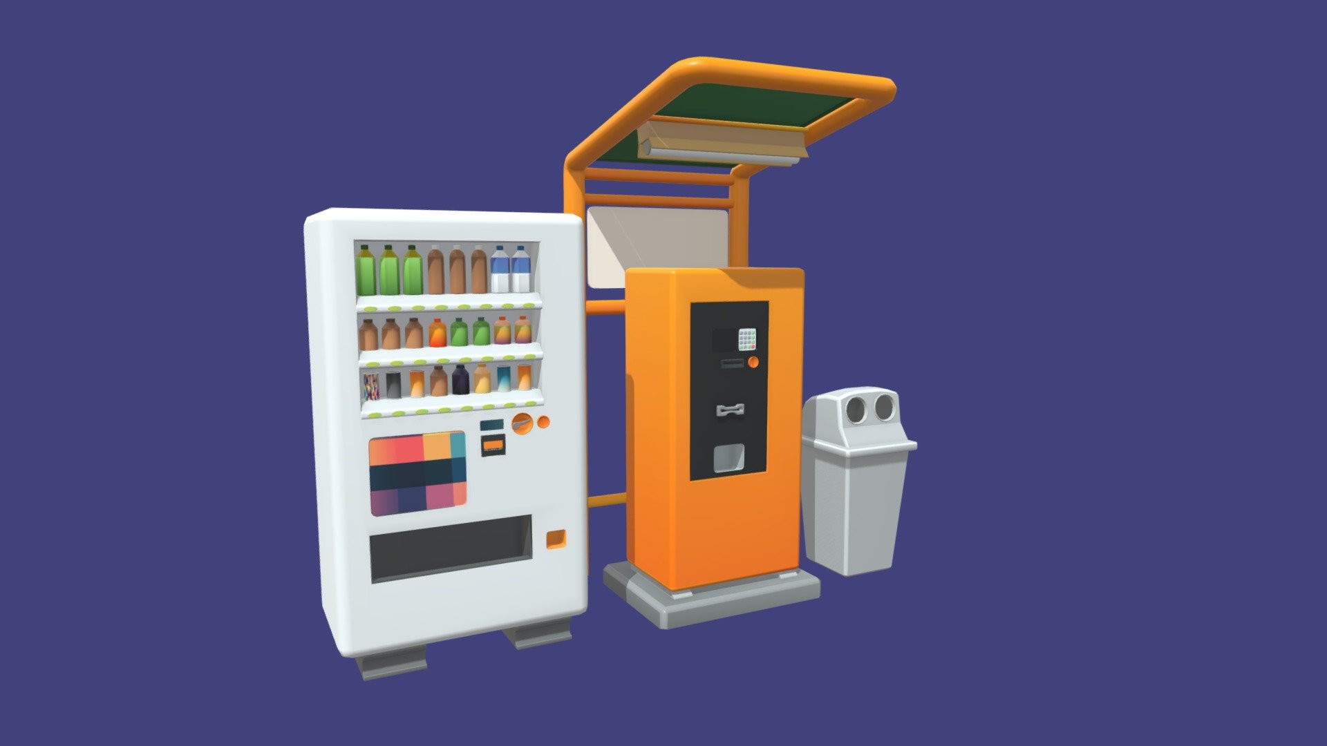 Japanese Coin Parking Set - 3D model by Kana-Beru [b6d394f] - Sketchfab