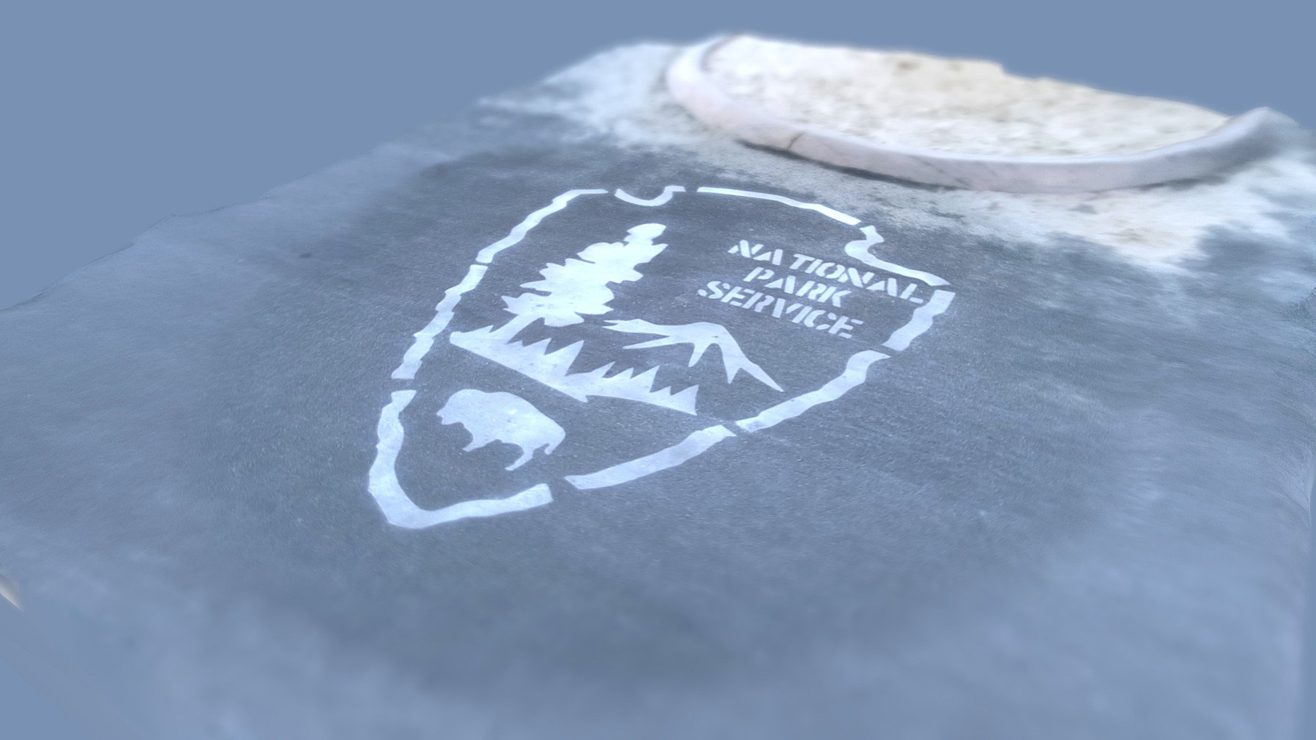 National Parks Service Pavement Sign Scan - Download Free 3D model by ...