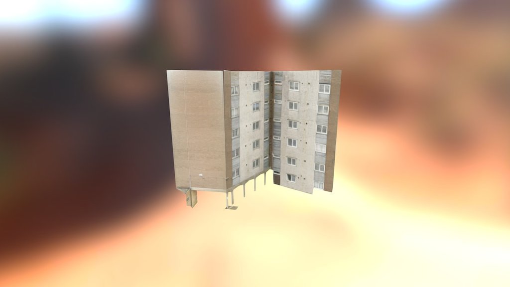 Refined 3D Mesh of Building Walls - 3D model by petiole (@andreii ...