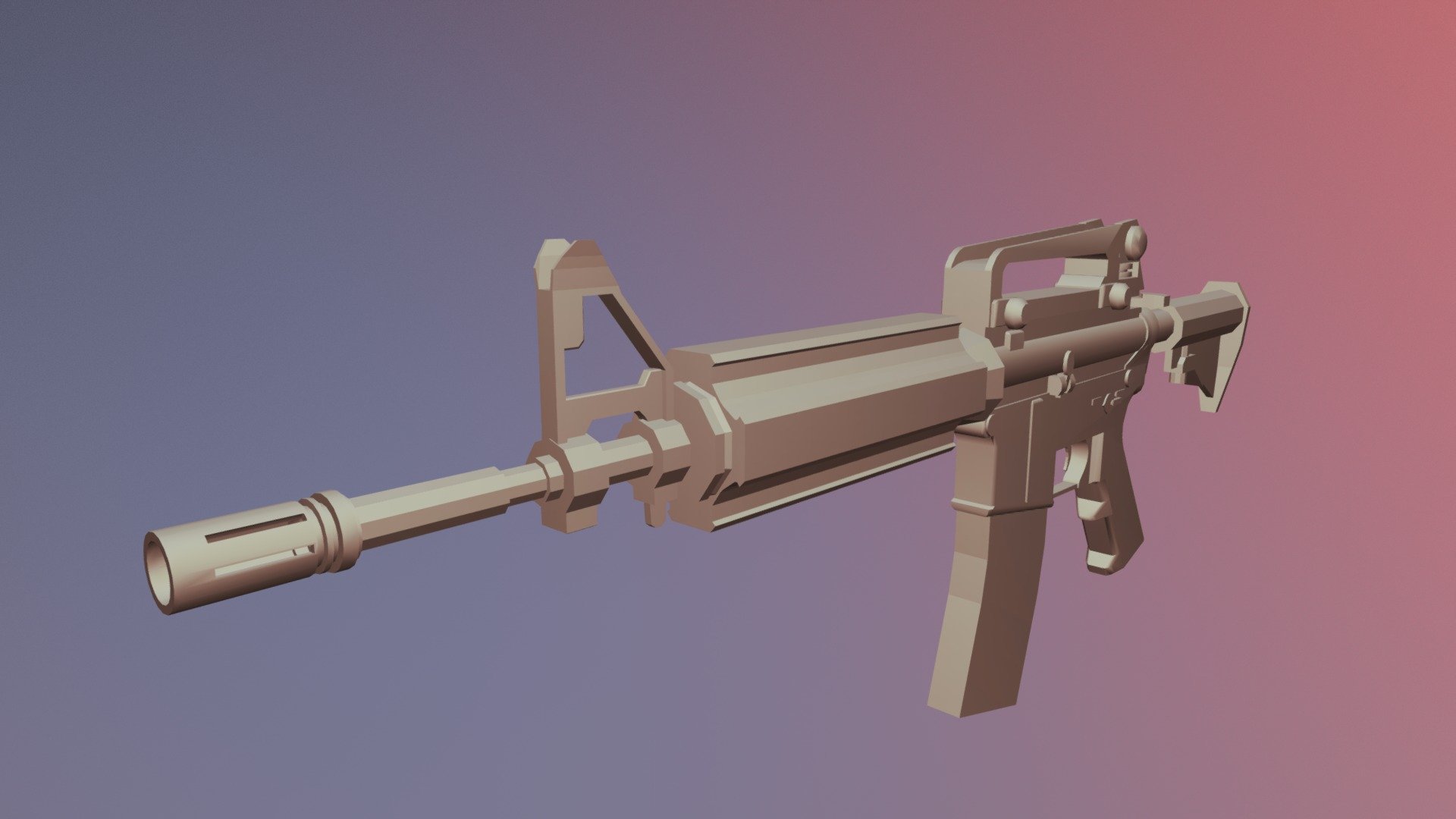 M4A1 - Download Free 3D model by LowPolyCount (@EndangeredOXX) [b6da666 ...