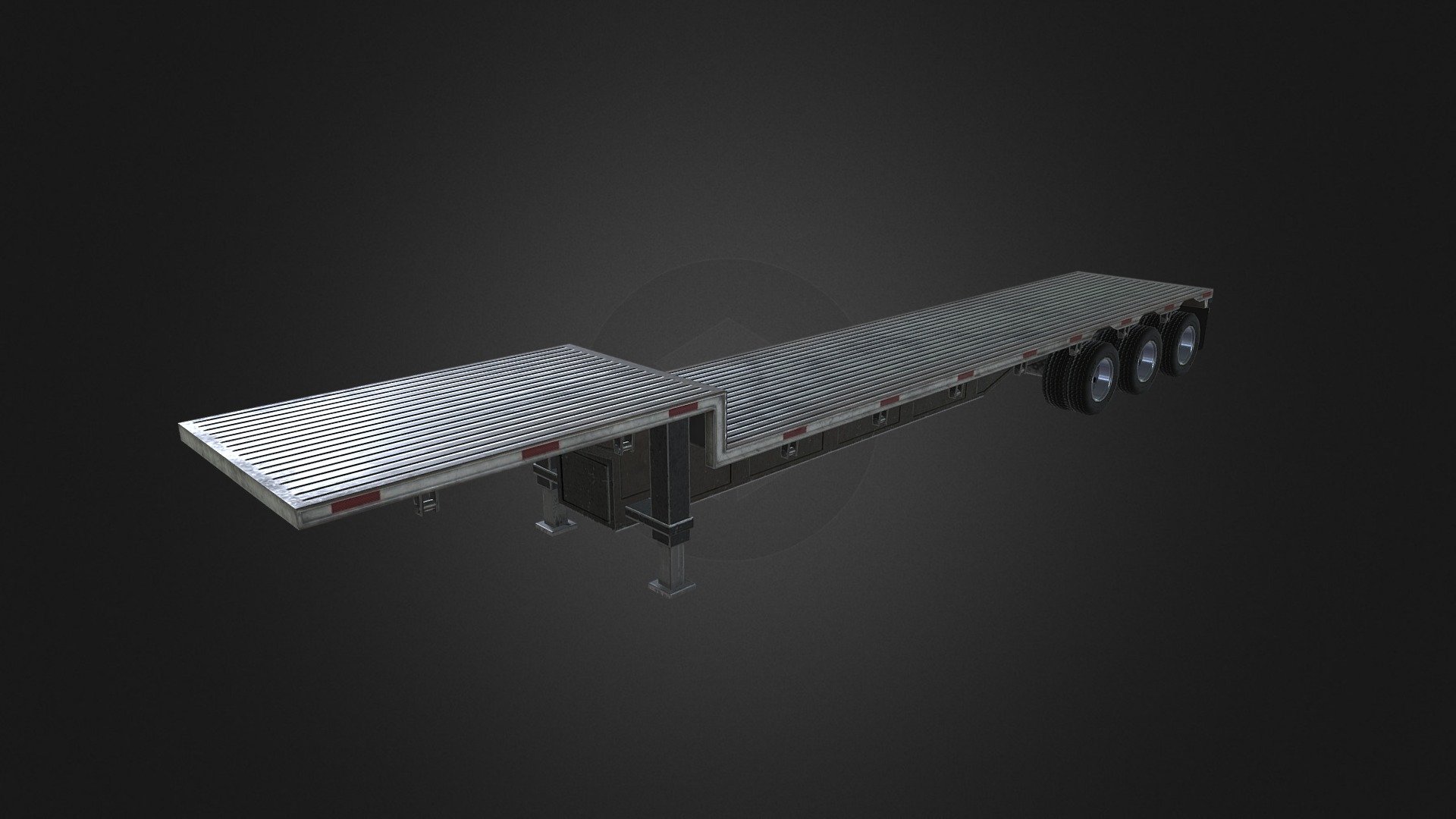 Flatbed Truck Trailer - 3D model by pietersteyn [b6da675] - Sketchfab