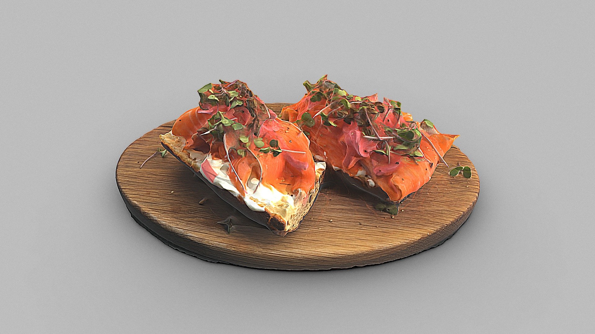 Salmon tartine - Download Free 3D model by alban [b6dd89d] - Sketchfab
