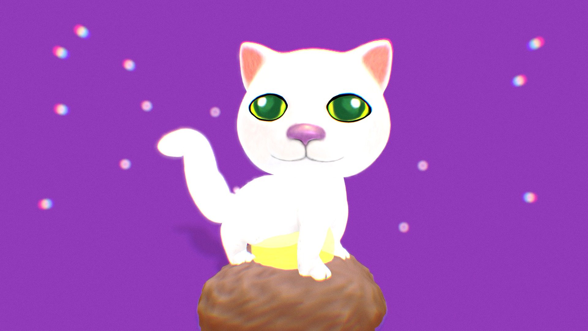 Cute void white cat - Download Free 3D model by dartuchiwa [b6e11f8 ...