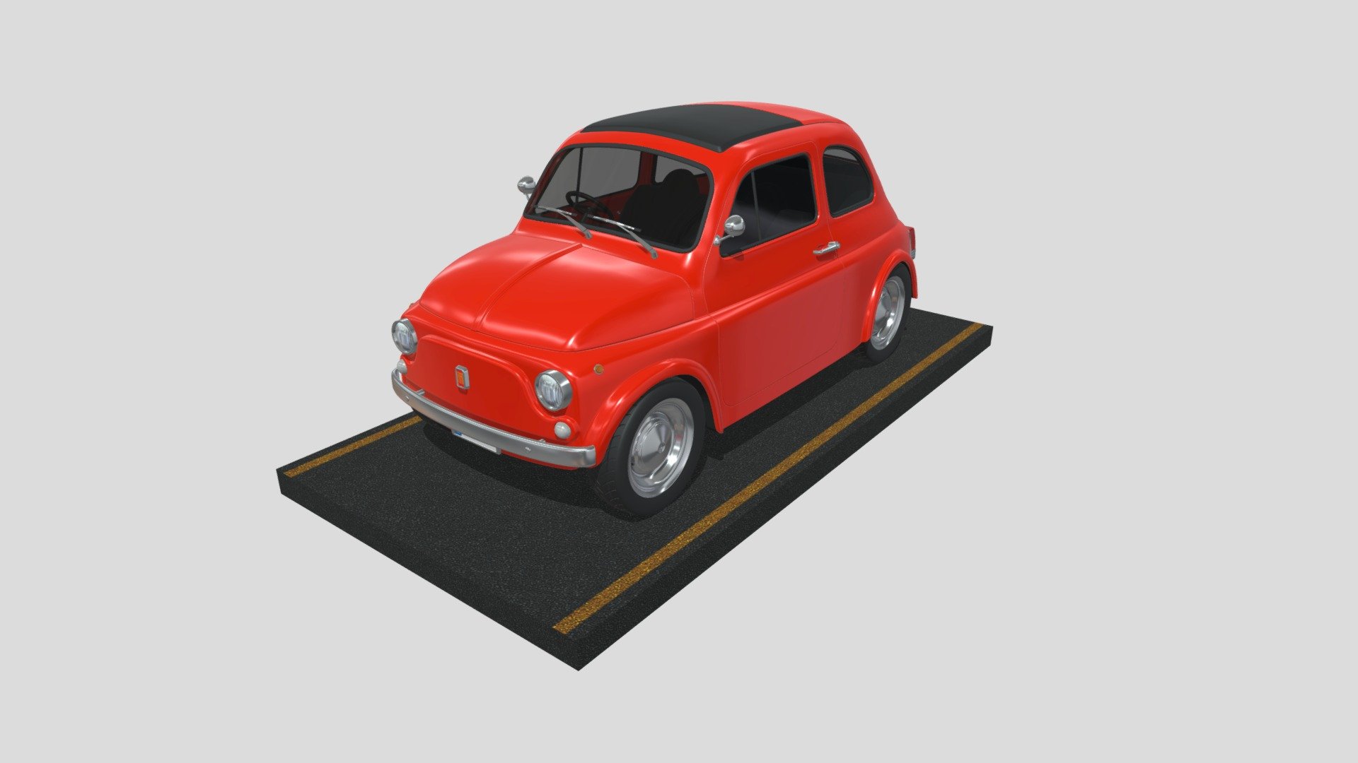 Fiat Car - 3D model by yogesh.chaure [b6e14a7] - Sketchfab