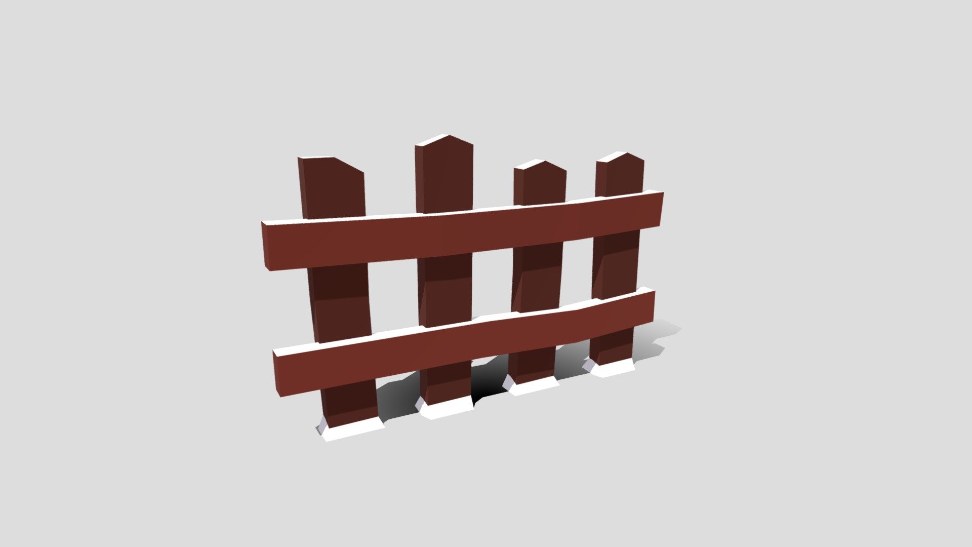 Low poly wood fence with snow - Download Free 3D model by assetfactory ...