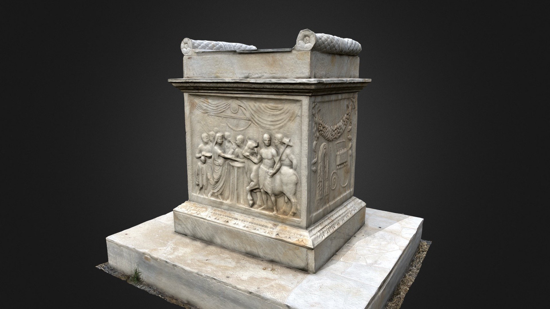 Altar del templo del Genius Augusti de Pompeya - 3D model by Néstor F ...