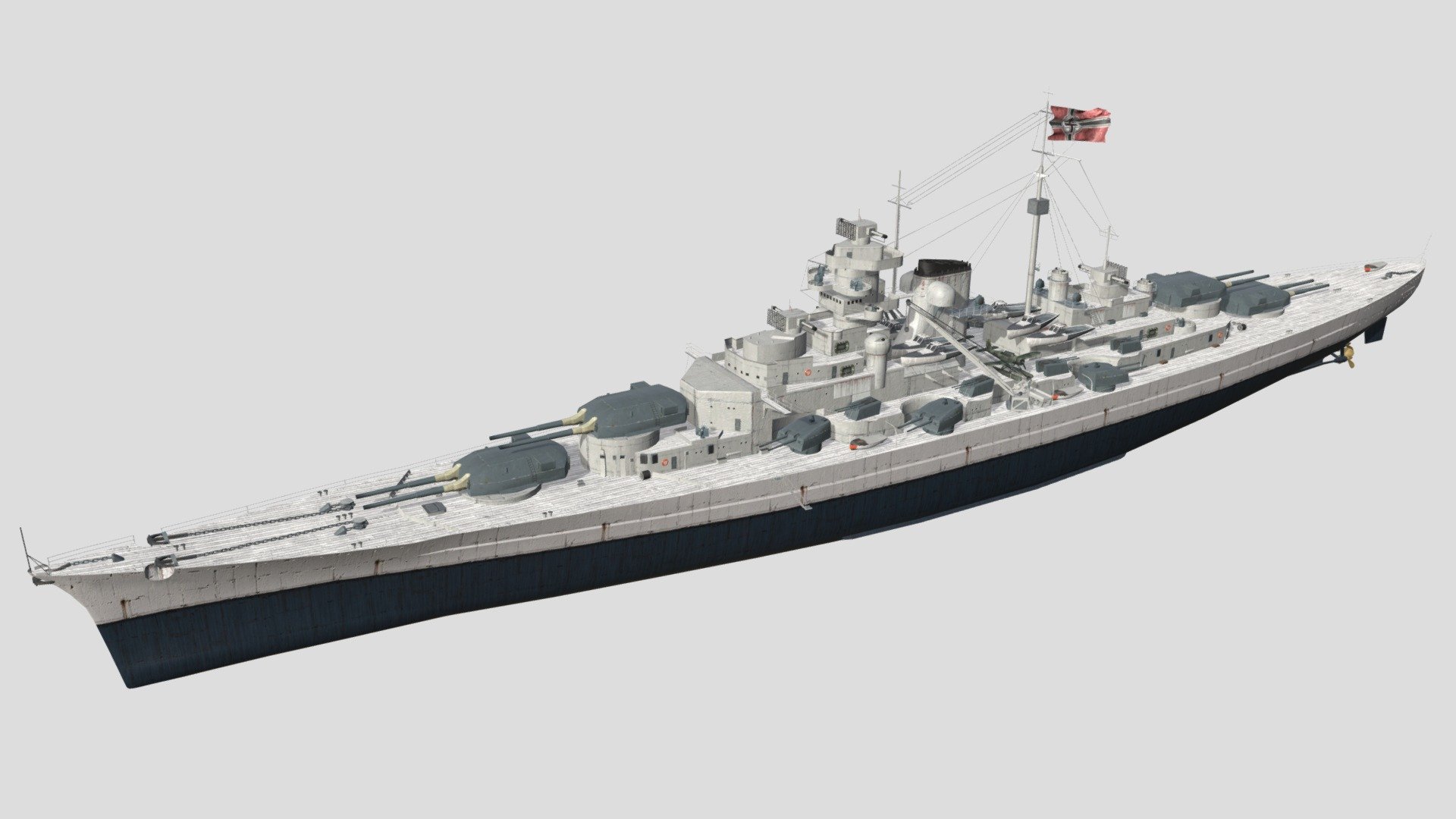 KMS BISMARCK BATTLESHIP - Download Free 3D model by Muhamad Mirza Arrafi ...