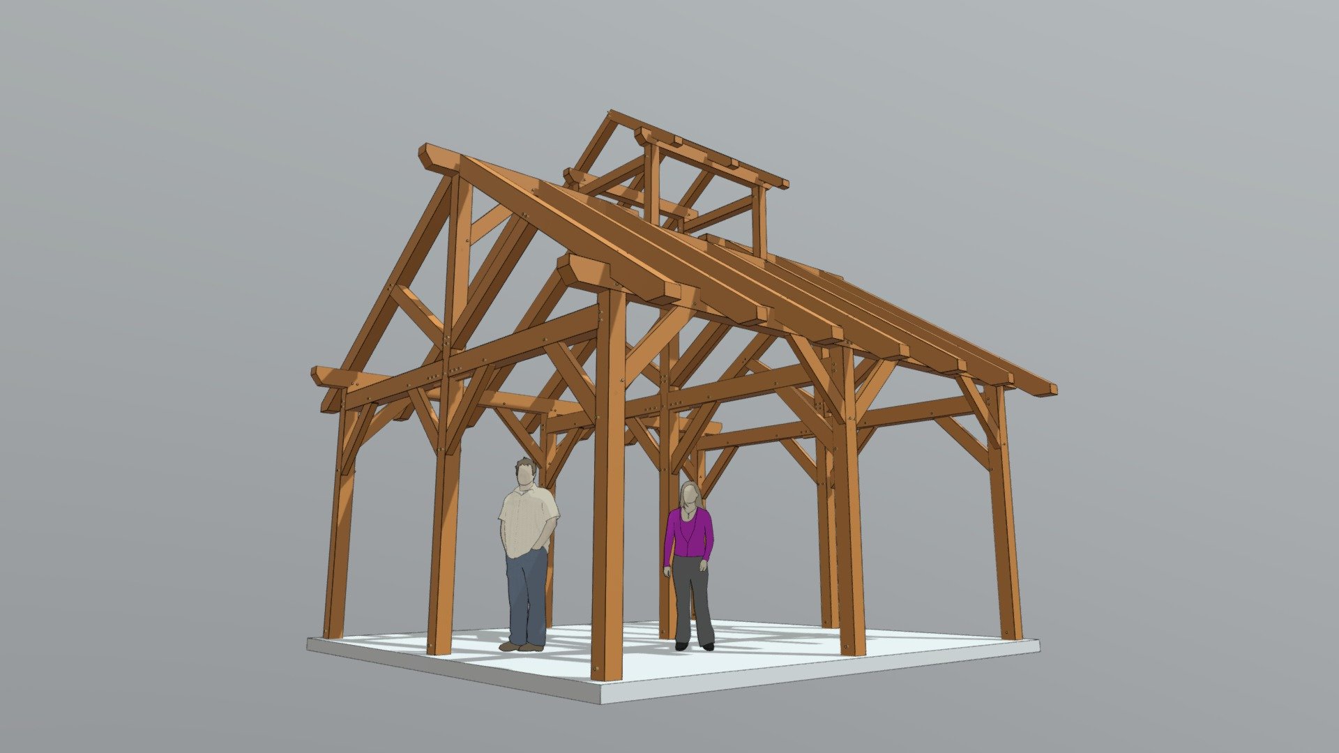 22x24 Sugar Shack Barn Plan (43612) - 3D model by Timber Frame HQ ...