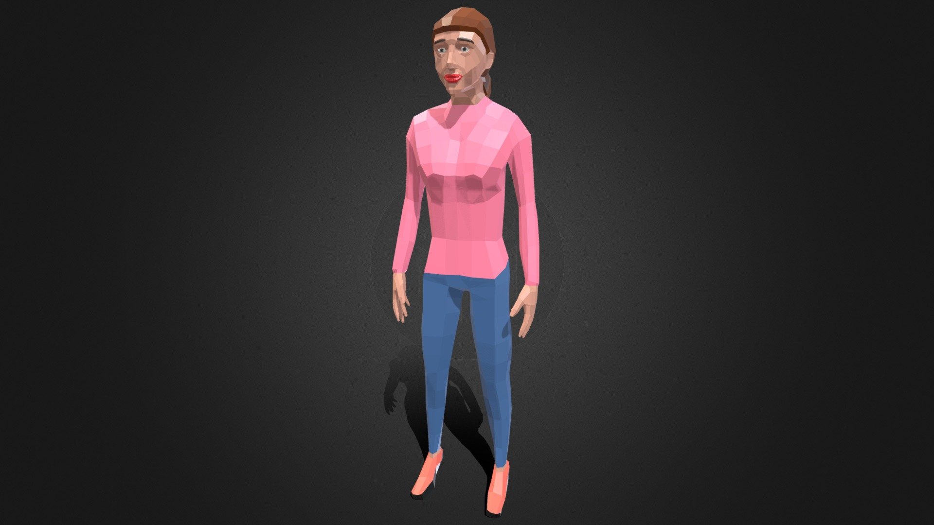 Low Poly Woman - Rigged - Buy Royalty Free 3D model by MHKstudio ...