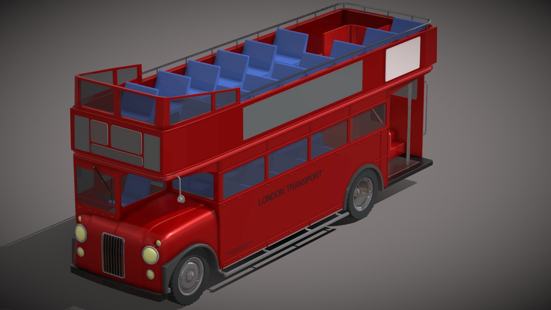 London Bus_Open Top - Buy Royalty Free 3D model by Giimann [b6e9bec ...