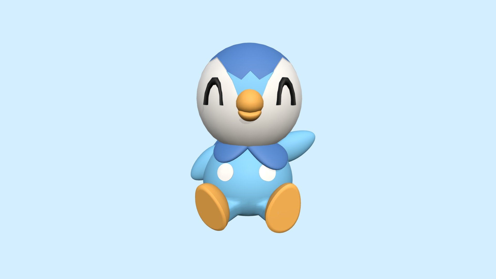 Piplup - Download Free 3D model by DChoi777 [b6ec87f] - Sketchfab