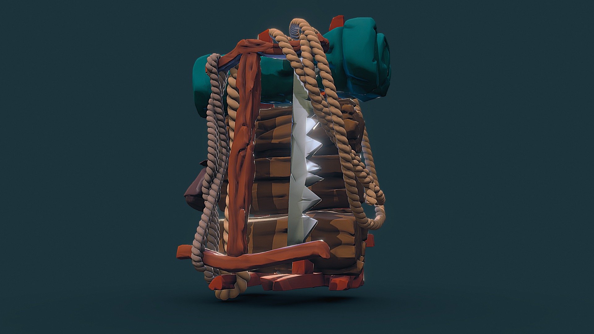Adventurers backpack - 3D model by Isac Stahl (@kaktjuven) [b6f2210 ...