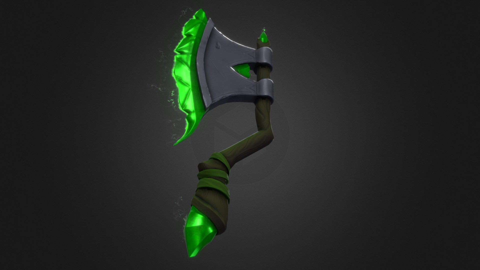 Fantasy Emerald Axe - Download Free 3D model by GeorgeBoyajian [b6f3660 ...