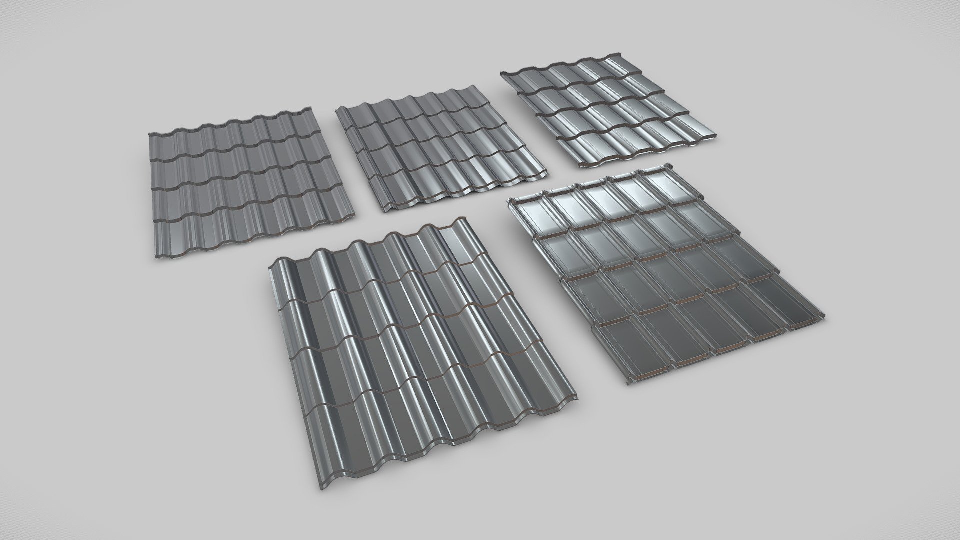 Roof Tiles Set A - Buy Royalty Free 3D model by robertusPL [b6f3f84 ...