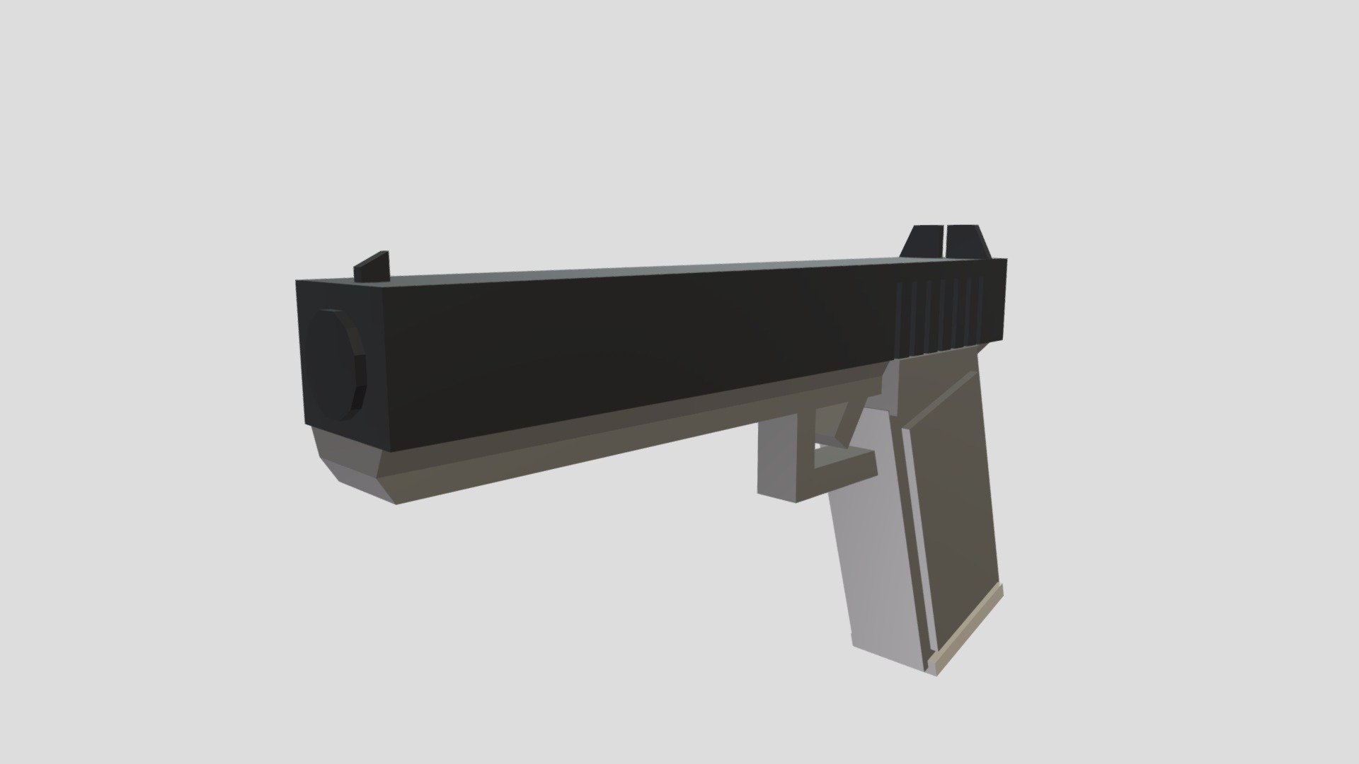 Low-Poly Pistol - Download Free 3D model by RedWolfNinja_ [b6ff4e9 ...