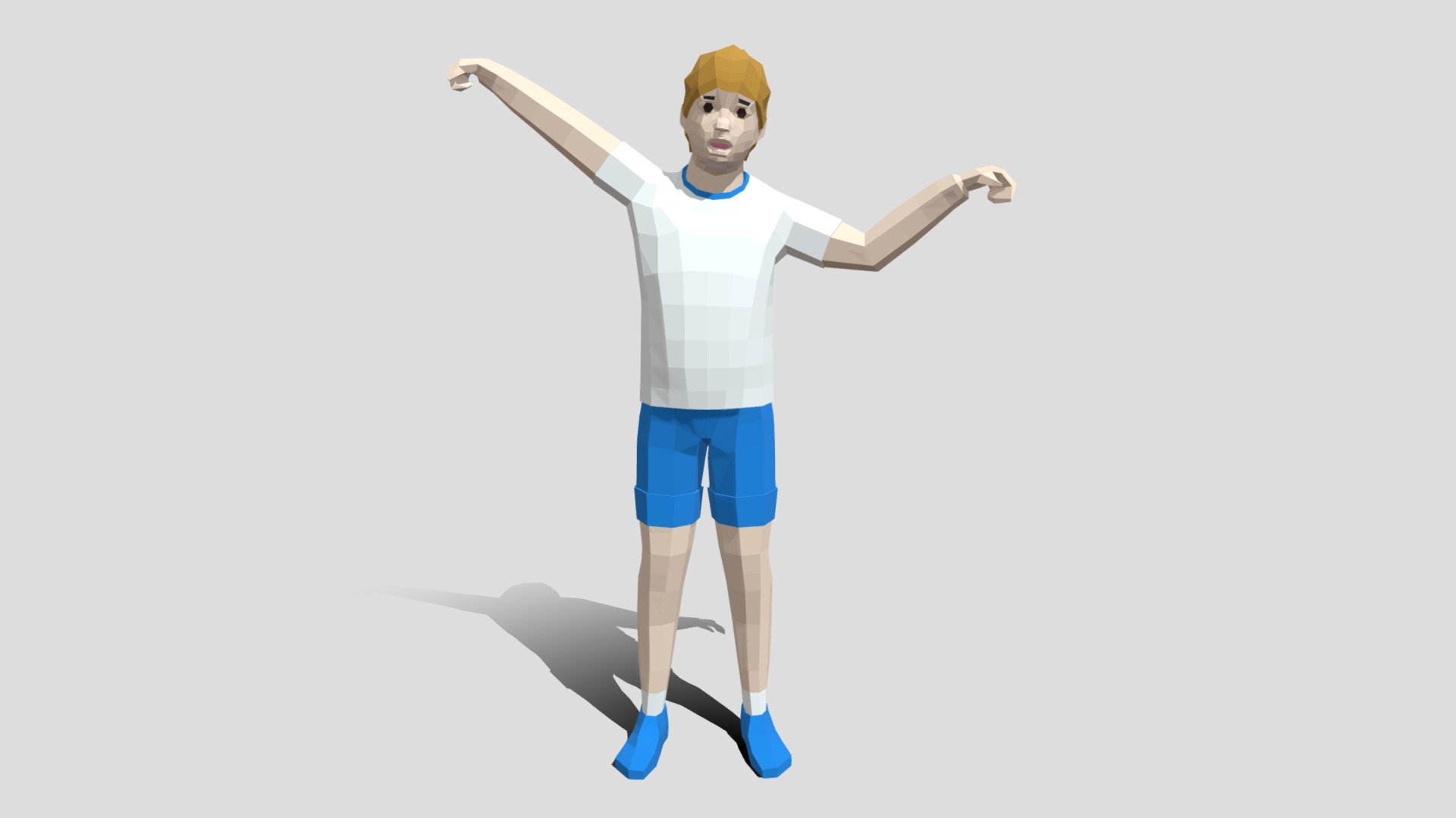Low Poly Kid Celebrating - Buy Royalty Free 3D model by chroma3d ...