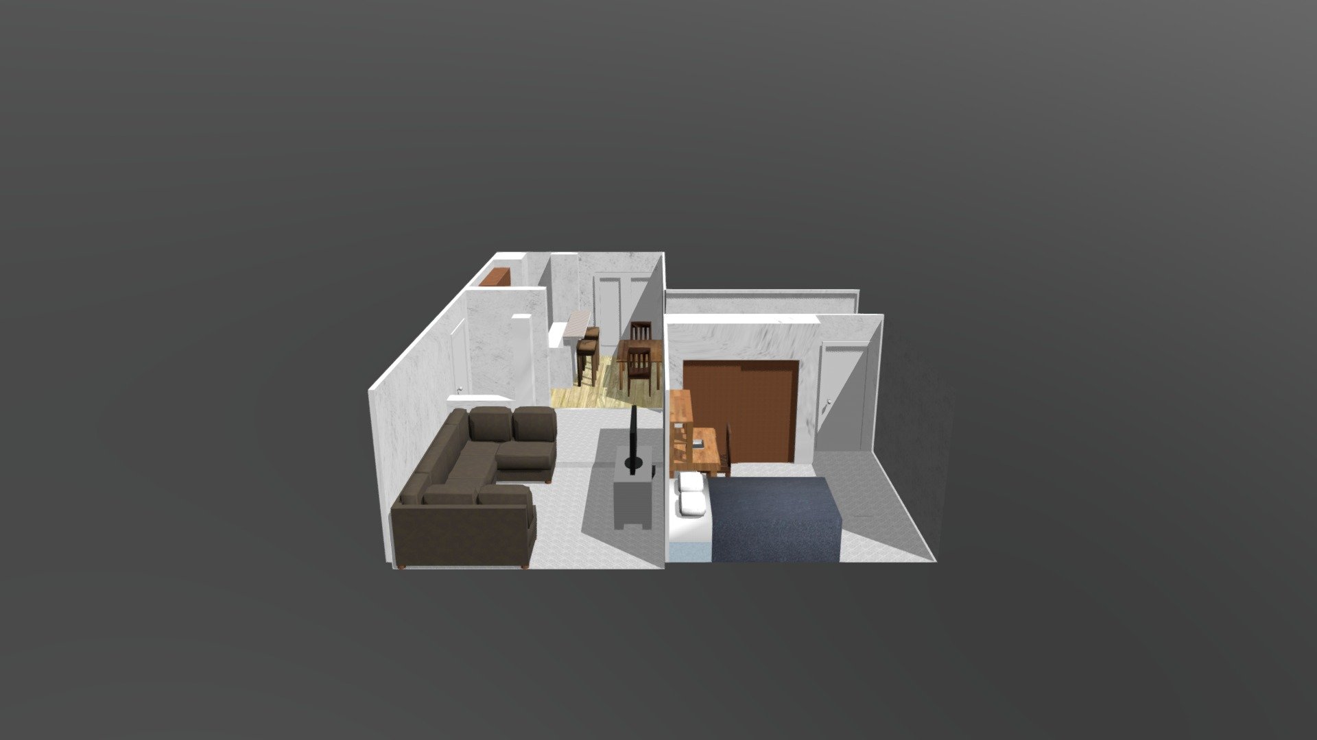 3d living space - 3D model by Jamie.Rohan [b70505d] - Sketchfab